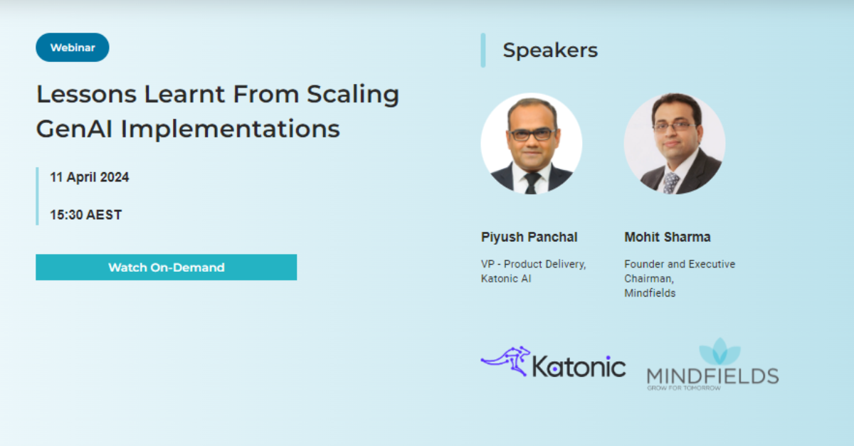 Lessons Learnt From Scaling GenAI Implementations | Webinar
